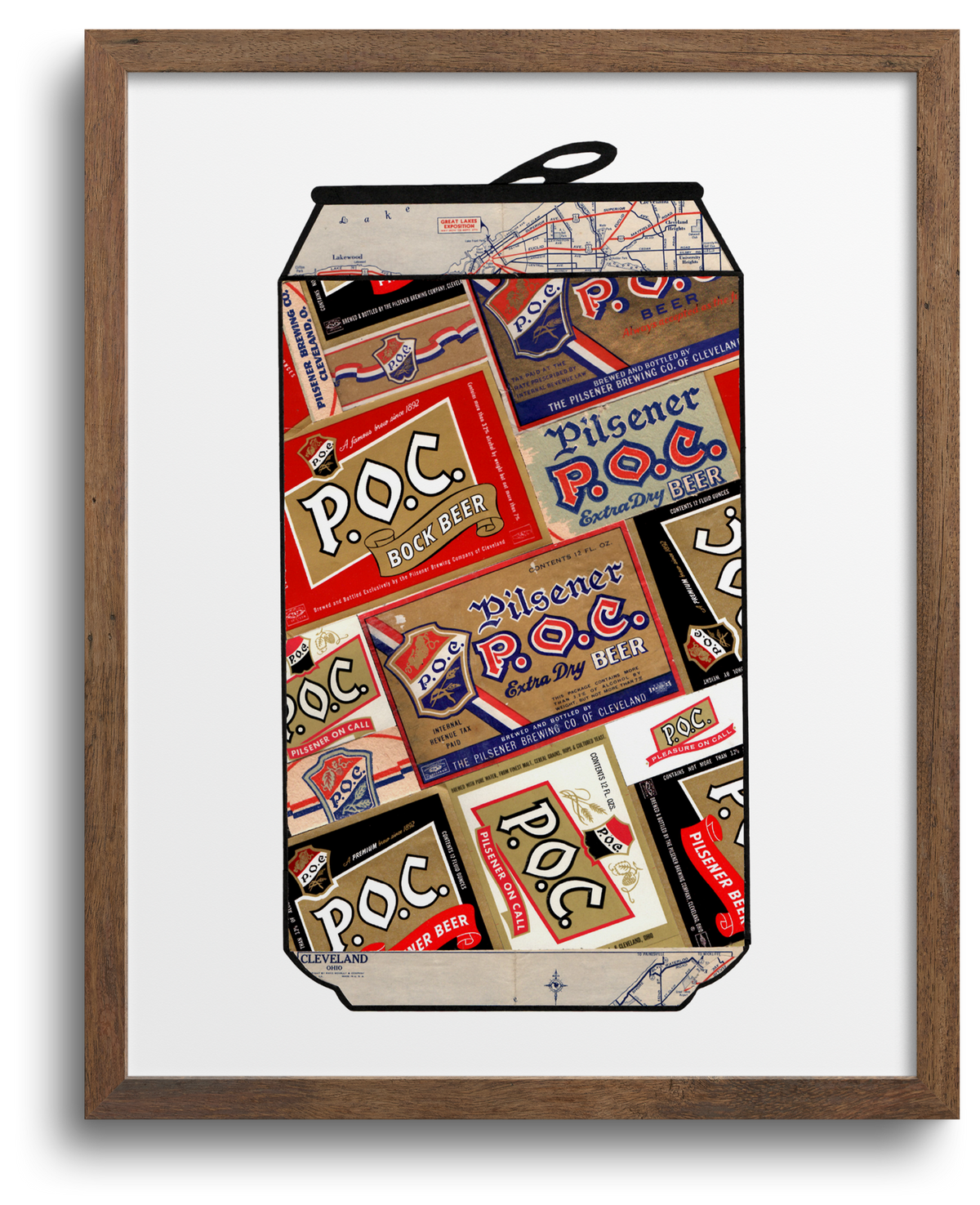 Cleveland Art - Vintage POC Beer Can Art Print– Paper Cutz Vintage