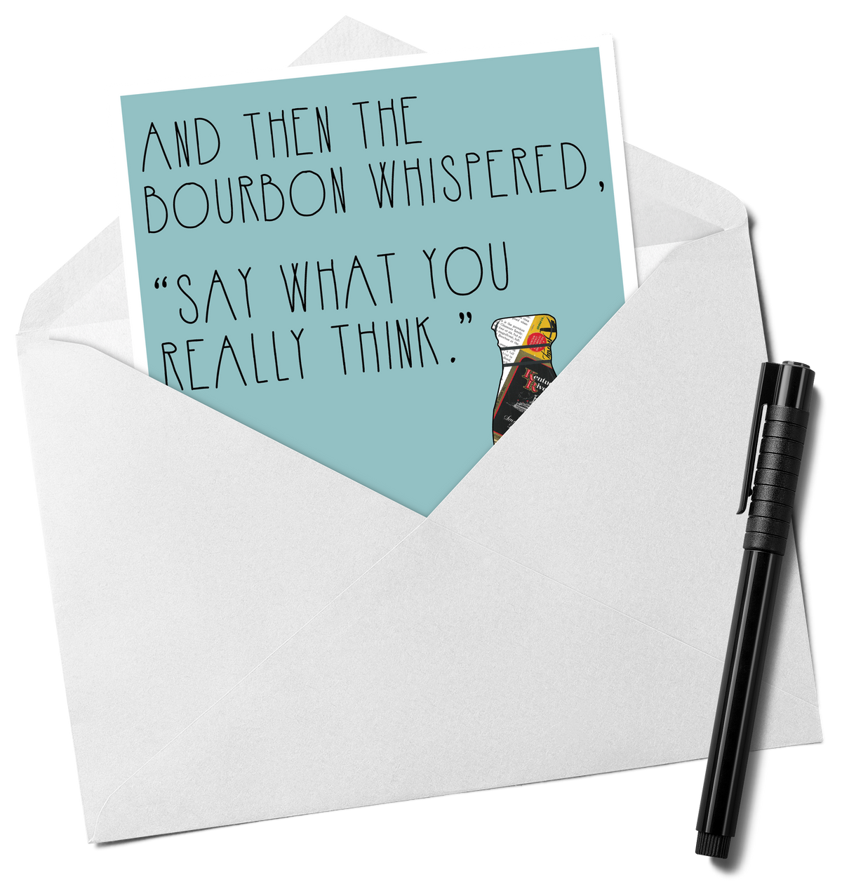 Bourbon Greeting Card Funny Greeting Card Thinking Of You Card Bir