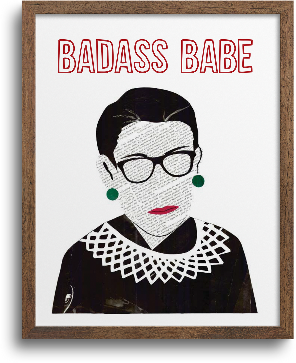 RBG - Ruth Bader Ginsburg Badass Babe Art Prints– Paper Cutz Vintage