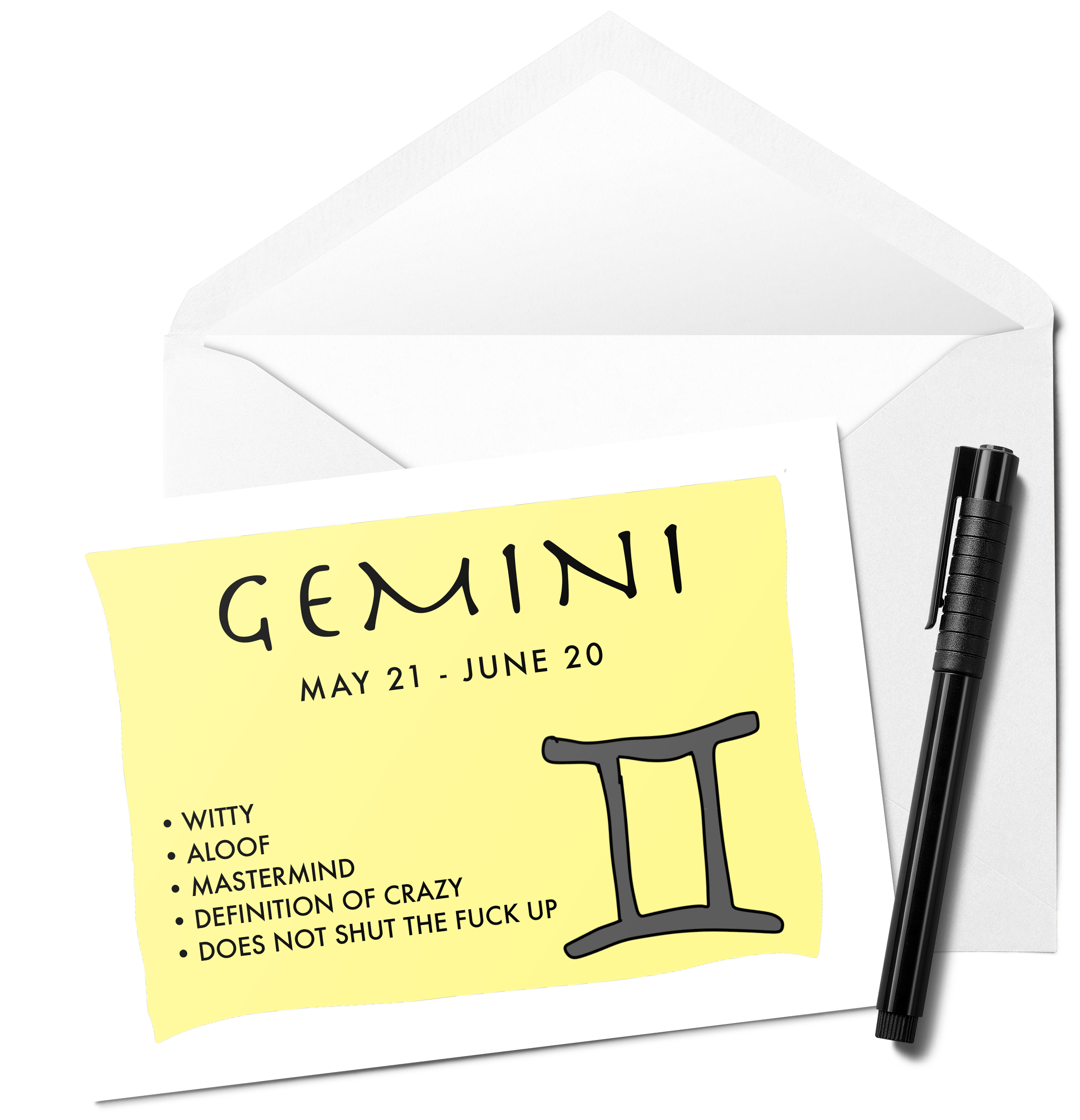 Gemini Zodiac Birthday Greeting Card– Paper Cutz Vintage
